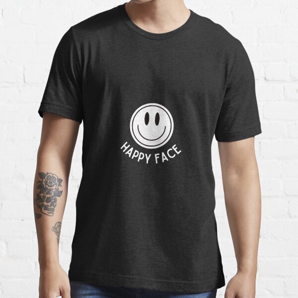 "Happy face " T-shirt for Sale by Fidahussain5 | Redbubble | drew happy ...