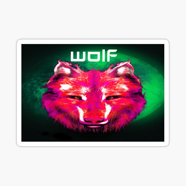 "Wolf Colored Design " Sticker for Sale by Isaacezeoma-100 | Redbubble