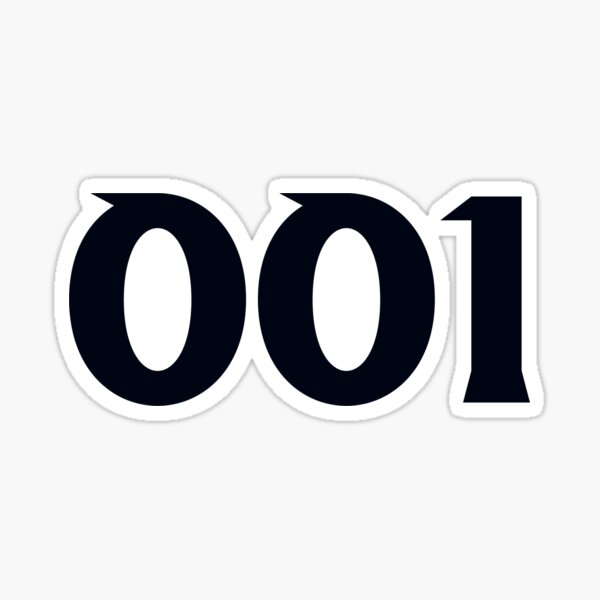 "001 shirt design number one black" Sticker for Sale by dMagicCreator ...