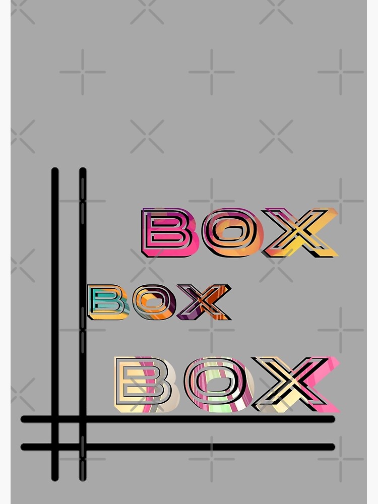 ""Box Box Box" F1 tyre compound" Poster for Sale by Javedempire | Redbubble