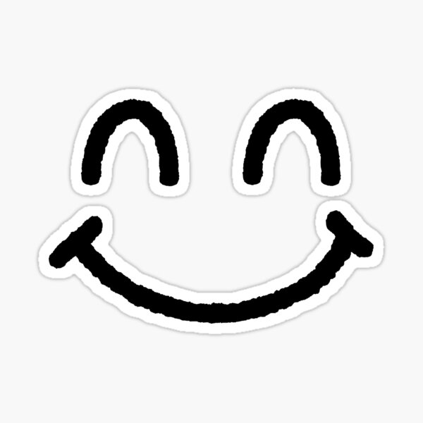 "Smiling face doodle " Sticker for Sale by Wingshub | Redbubble