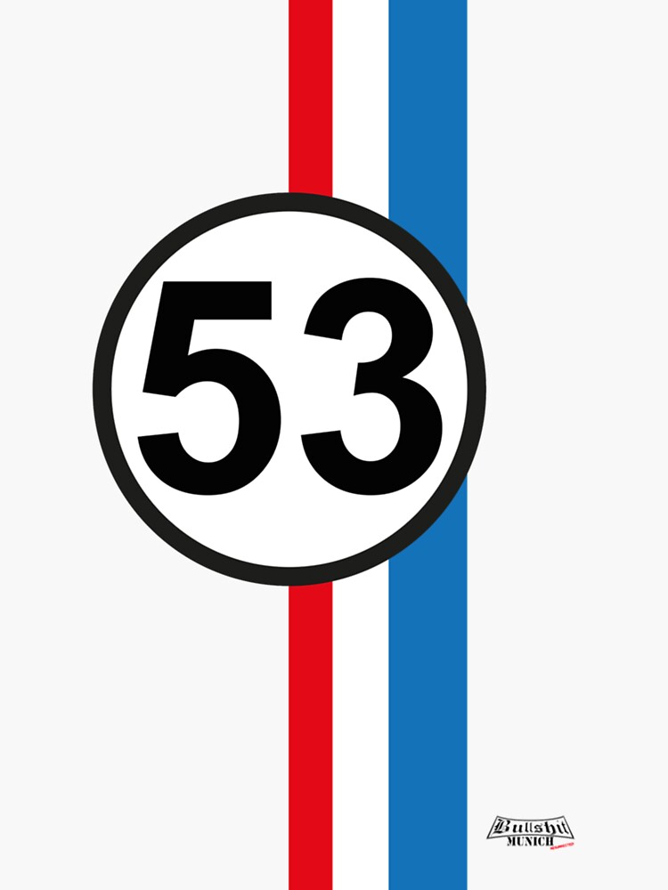 "53 race design " Sticker for Sale by Markitame | Redbubble