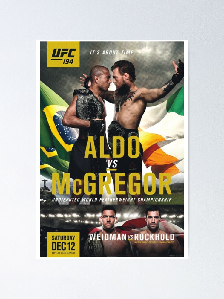"UFC 194 - Aldo vs McGregor" Poster for Sale by mattcox123 | Redbubble
