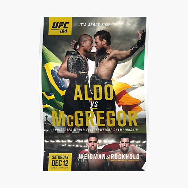 "UFC 194 - Aldo vs McGregor" Poster for Sale by mattcox123 | Redbubble