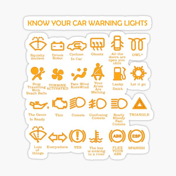 "Car warning lights, very funny, original, driver gift " Sticker for ...