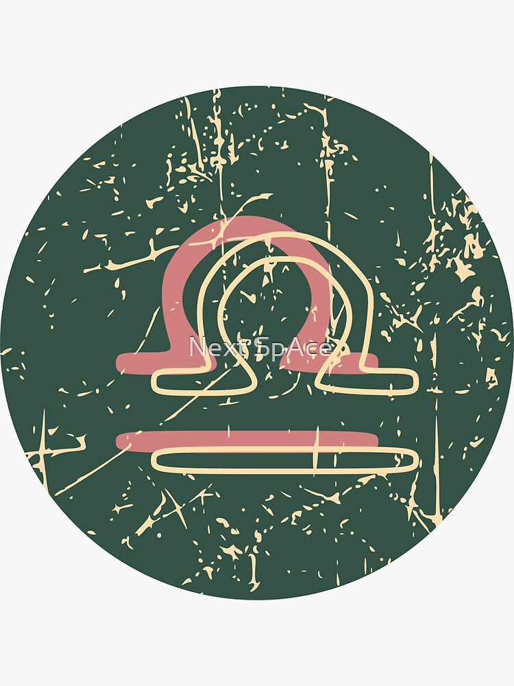 "Best Cute Green Vintage Retro Horoscope Libra Sign" Sticker for Sale ...