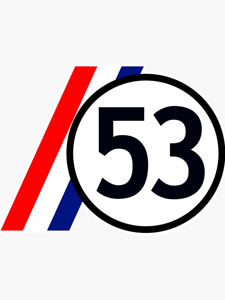 "Herbie 53 The Love Bug " Sticker for Sale by Markitame | Redbubble