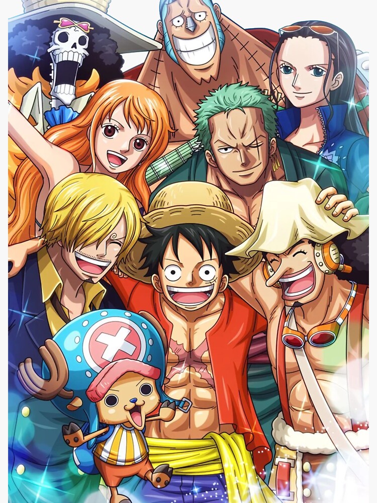 "One Piece crew Poster" Sticker for Sale by UchihaIndustry | Redbubble