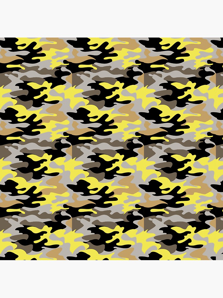 "Yellow and black camo patterns" Sticker for Sale by Awodhika | Redbubble
