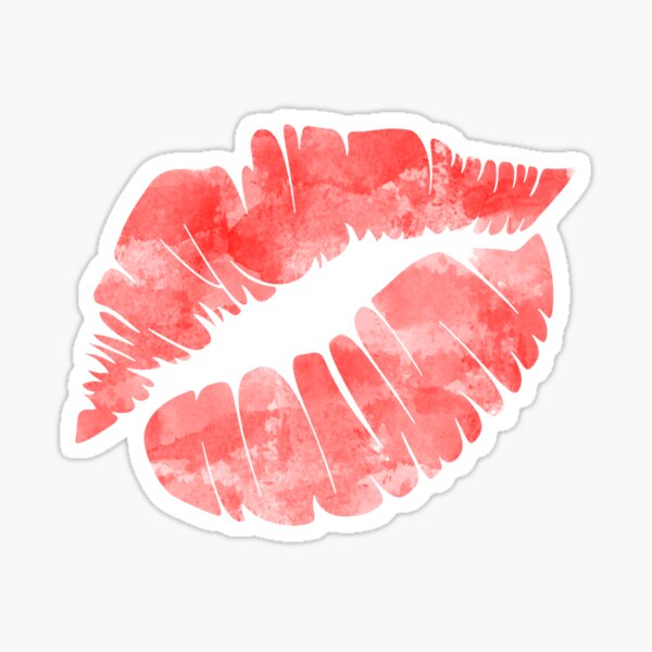 "Watercolor Lips Sticker" Sticker by livpaigedesigns | Redbubble