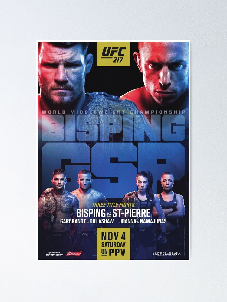 "UFC 217" Poster for Sale by mattcox123 | Redbubble