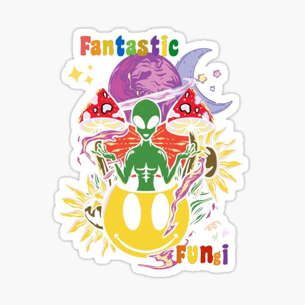 "Funny Magic Mushroom Alien Trippy Shroom LSD Weed Acid Trip T-Shirt ...