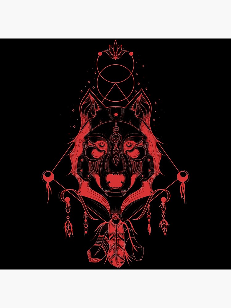 "legendary fantasy wolf astrology" Poster for Sale by muggnut | Redbubble