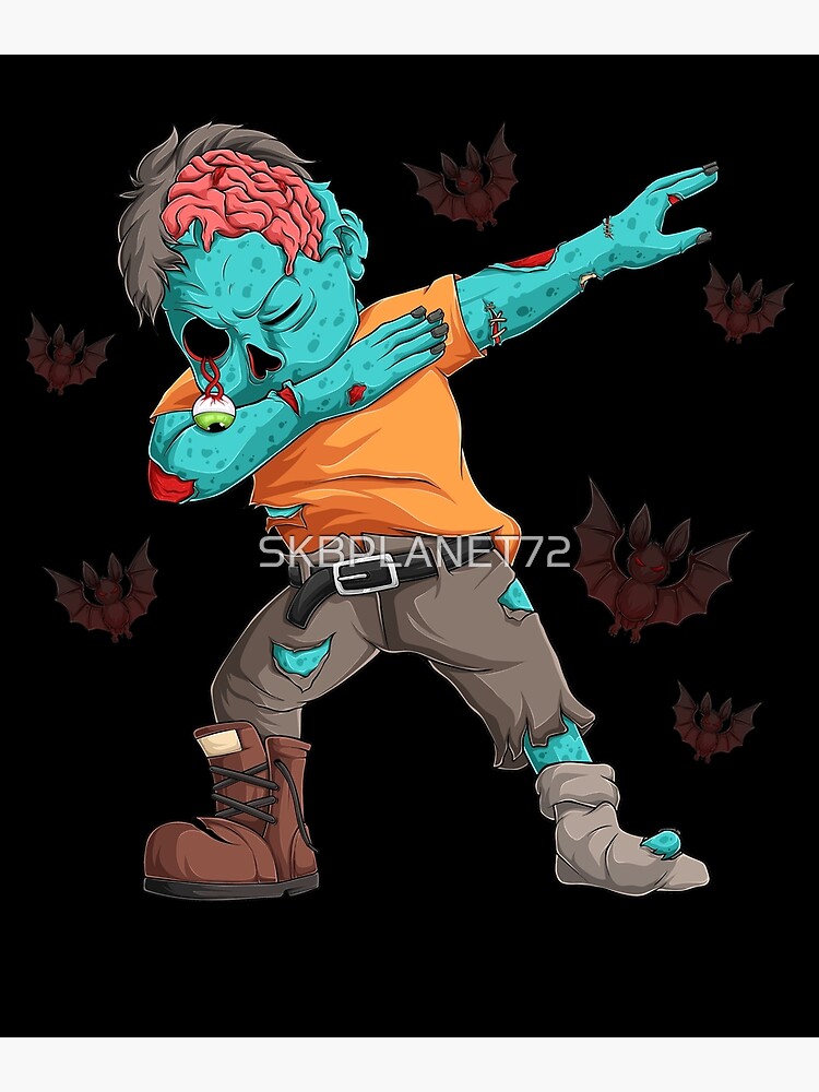 Póster «Zombie haciendo dabbing dance con una cuchilla en la cabeza ...