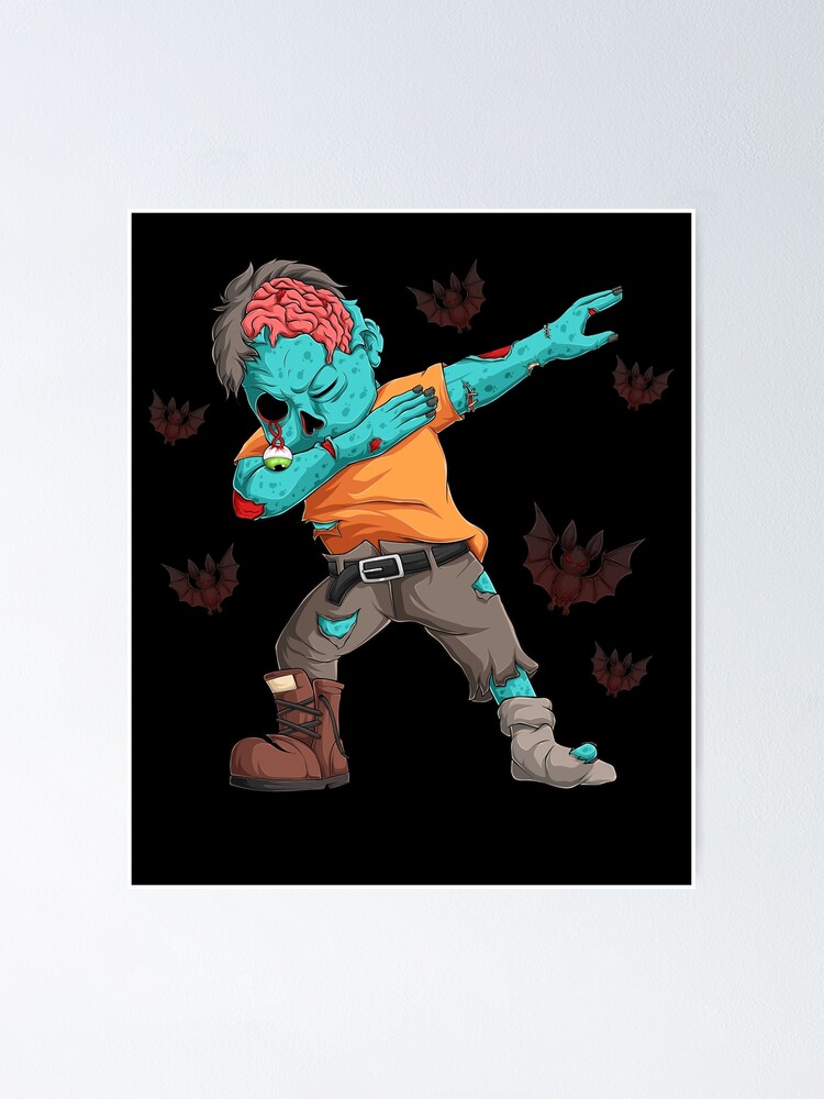Póster «Zombie haciendo dabbing dance con una cuchilla en la cabeza ...