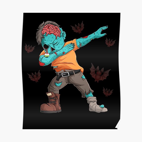 Póster «Zombie haciendo dabbing dance con una cuchilla en la cabeza ...