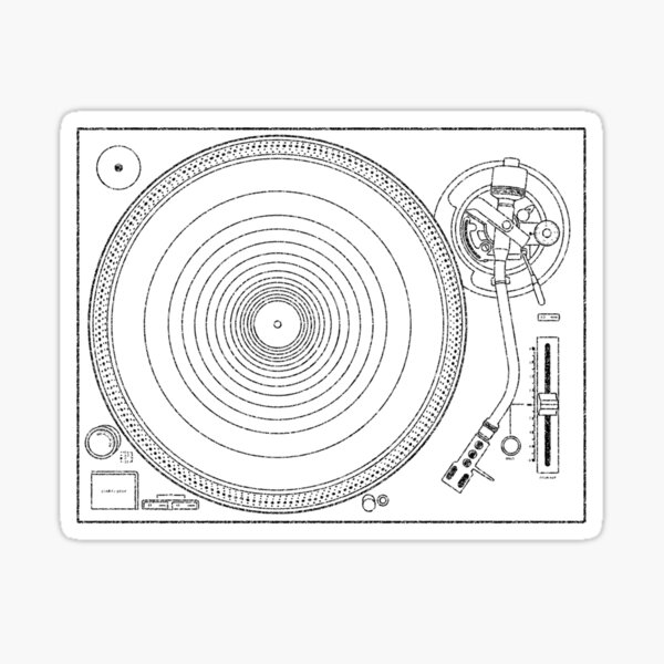 "Turntable " Sticker for Sale by BeNiceLiveLife | Redbubble