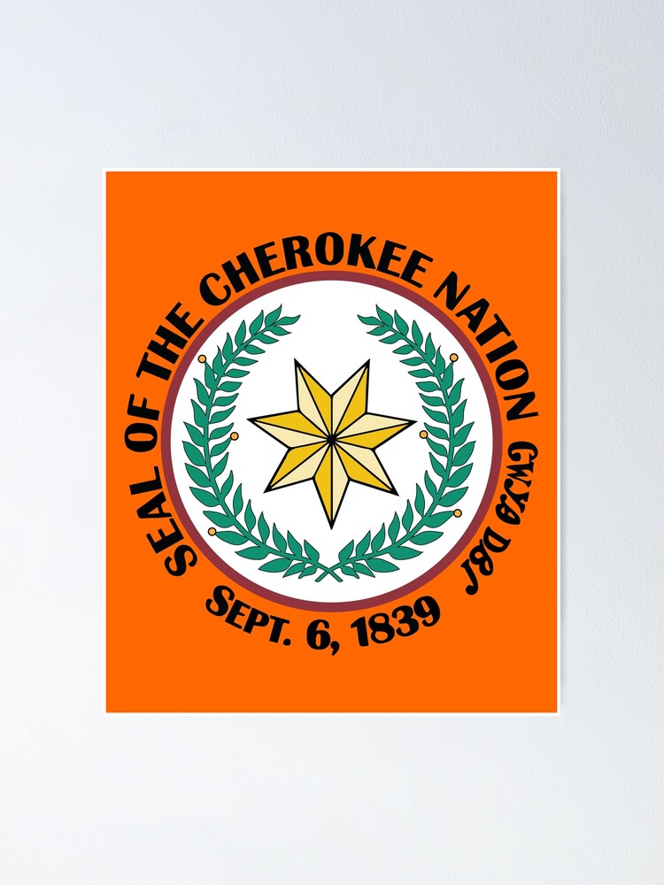 "flag of the cherokee | cherokee nation - cherokee indians" Poster for ...
