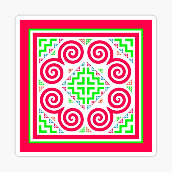 "Hmong ancient snails pink" Sticker for Sale by Jassicaxyooj | Redbubble
