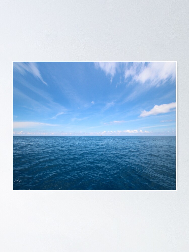 "Blue Ocean Landscape" Poster for Sale by Ade-Mercury | Redbubble