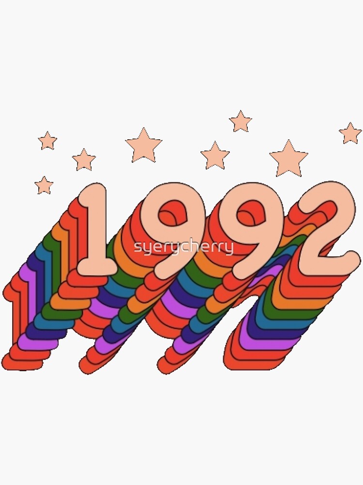 "1992 - Birth Year Pack" Sticker for Sale by syerycherry | Redbubble