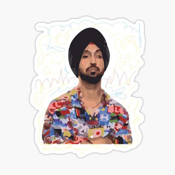 "Diljit Dosanjh " Sticker for Sale by WorldsBestE | Redbubble