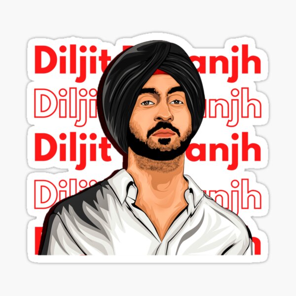 "diljit dosanjh " Sticker for Sale by WorldsBestE | Redbubble