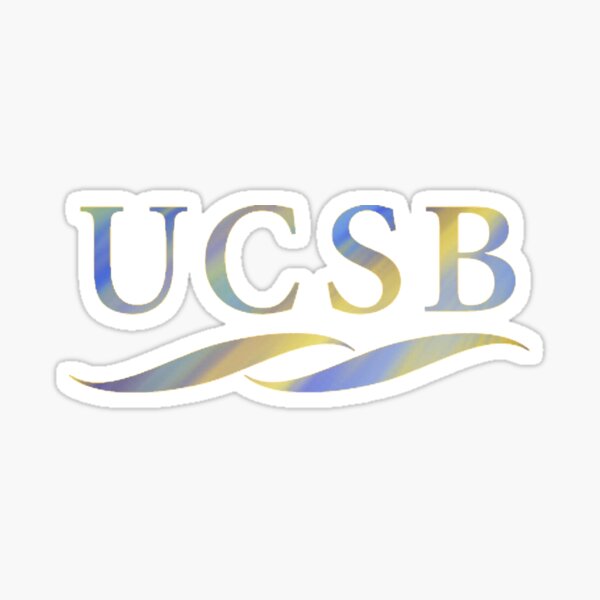 "watercolor ucsb logo" Sticker for Sale by norcalkara | Redbubble