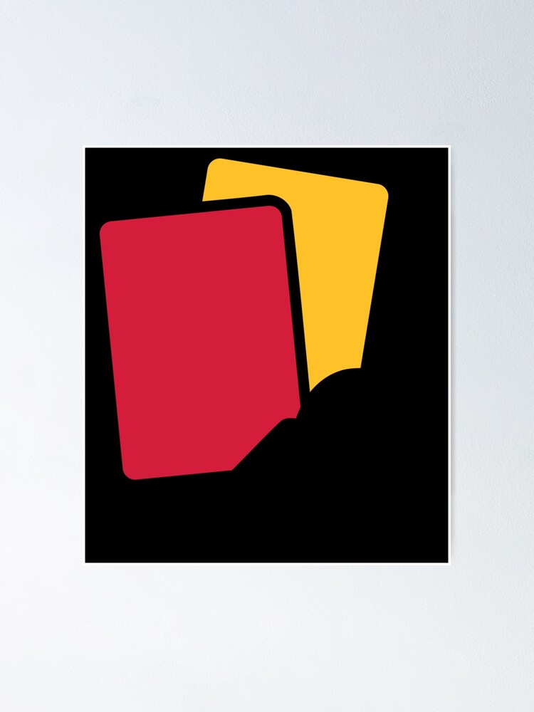 "Referee Red Yellow Card Whistle Sticker" Poster for Sale by ...