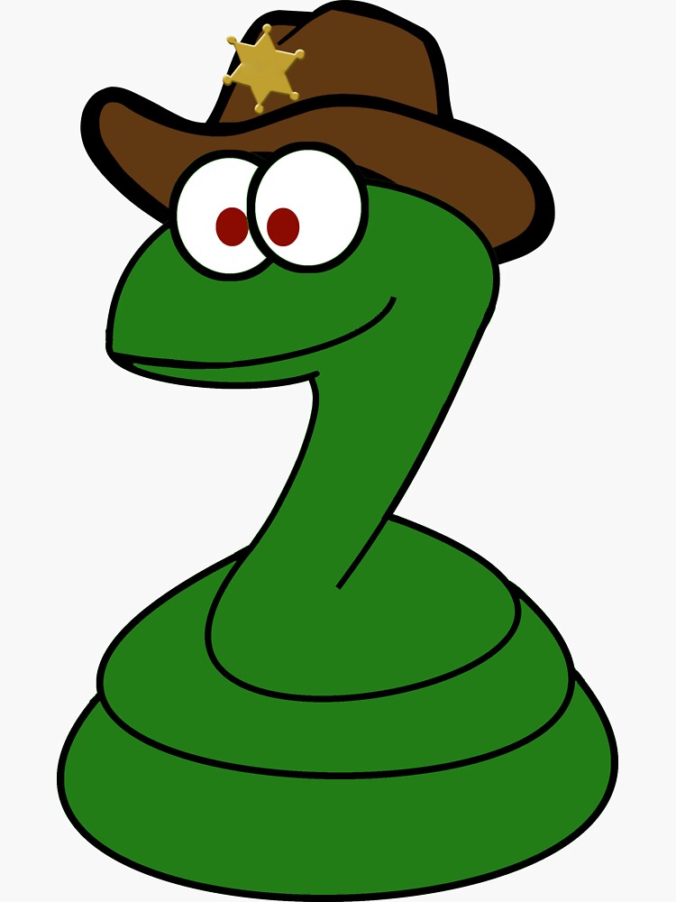 "SHERIFF SNAKE" Sticker for Sale by davide23- | Redbubble