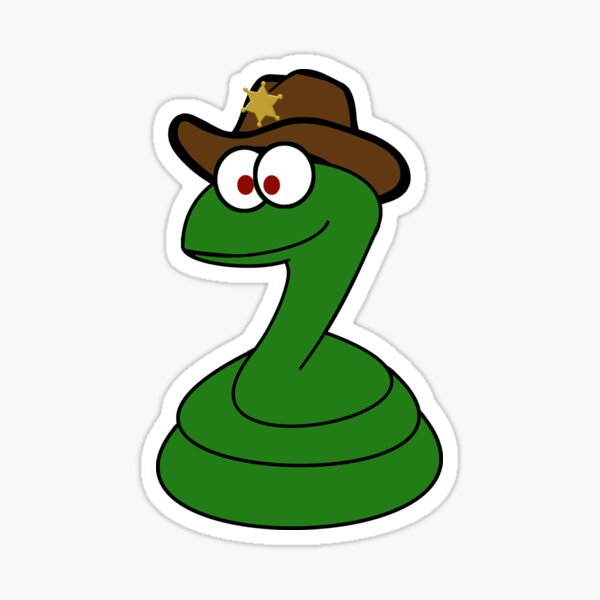 "SHERIFF SNAKE" Sticker for Sale by davide23- | Redbubble