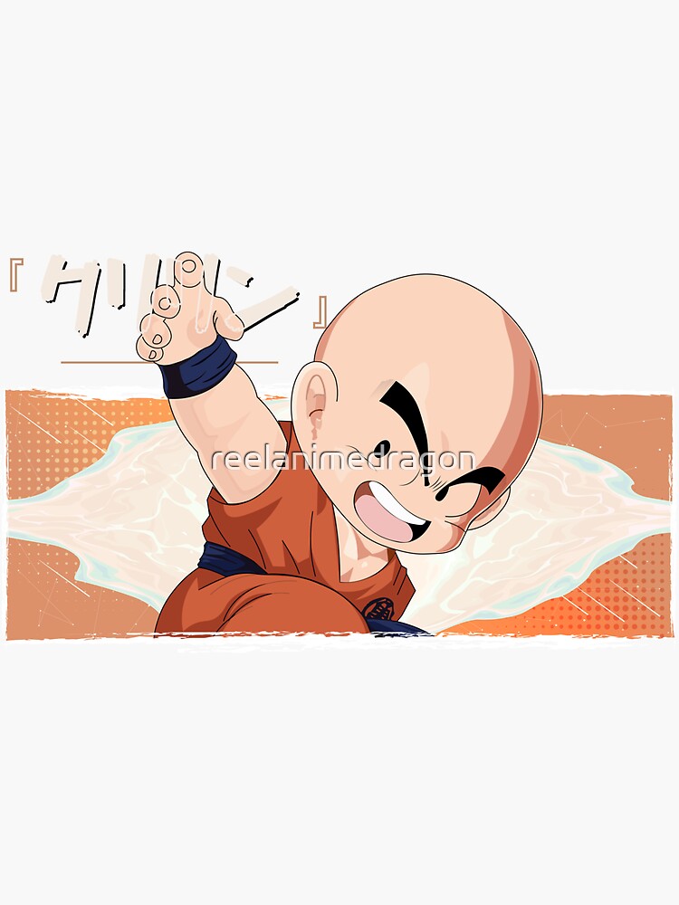 "Krillin Kid Skyness | Dragon Ball" Sticker for Sale by reelanimedragon ...