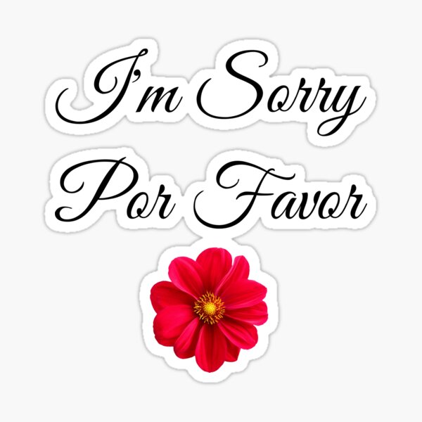 "Im' sorry Por favor" Sticker for Sale by iamkamelo | Redbubble