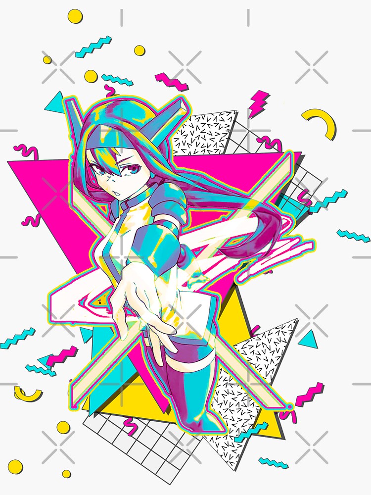 "Lea - Crosscode *90s graphic design*" Sticker for Sale by Carryneon ...