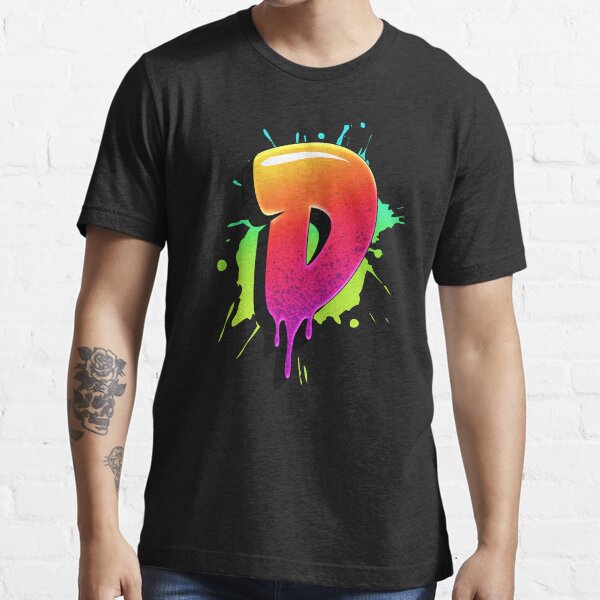 "Graffiti Letters D Letter Colorful Paint Splash Style" T-shirt for ...