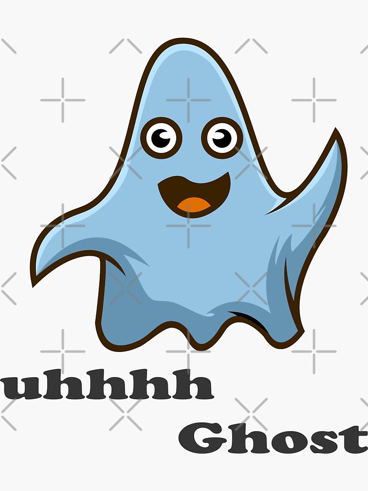 " Uhhhh Cute Ghost " Sticker for Sale by Uday24 | Redbubble