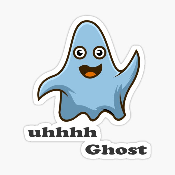 " Uhhhh Cute Ghost " Sticker for Sale by Uday24 | Redbubble
