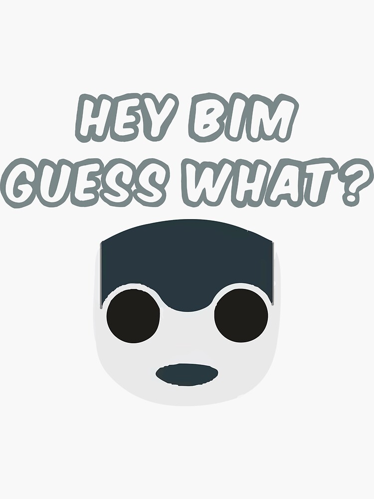 "Hey Bim guess what, James" Sticker for Sale by LC-SHOP | Redbubble