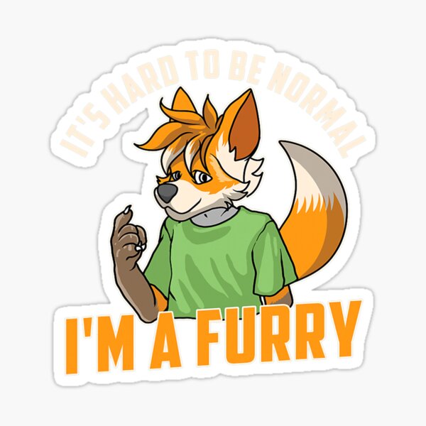 "Furry Fandom - Furries Fursona Fursuit" Sticker for Sale by ...