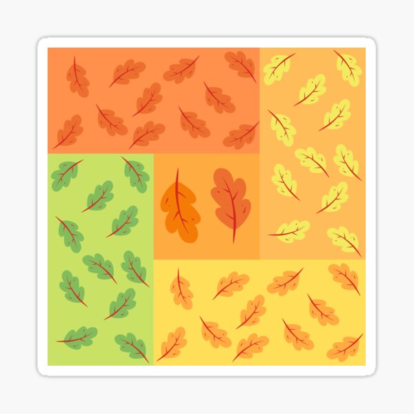 "Colorful background and random leaf pattern" Sticker for Sale by ...