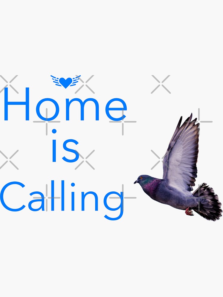 "Home is calling" Sticker for Sale by Shaarmeyn | Redbubble