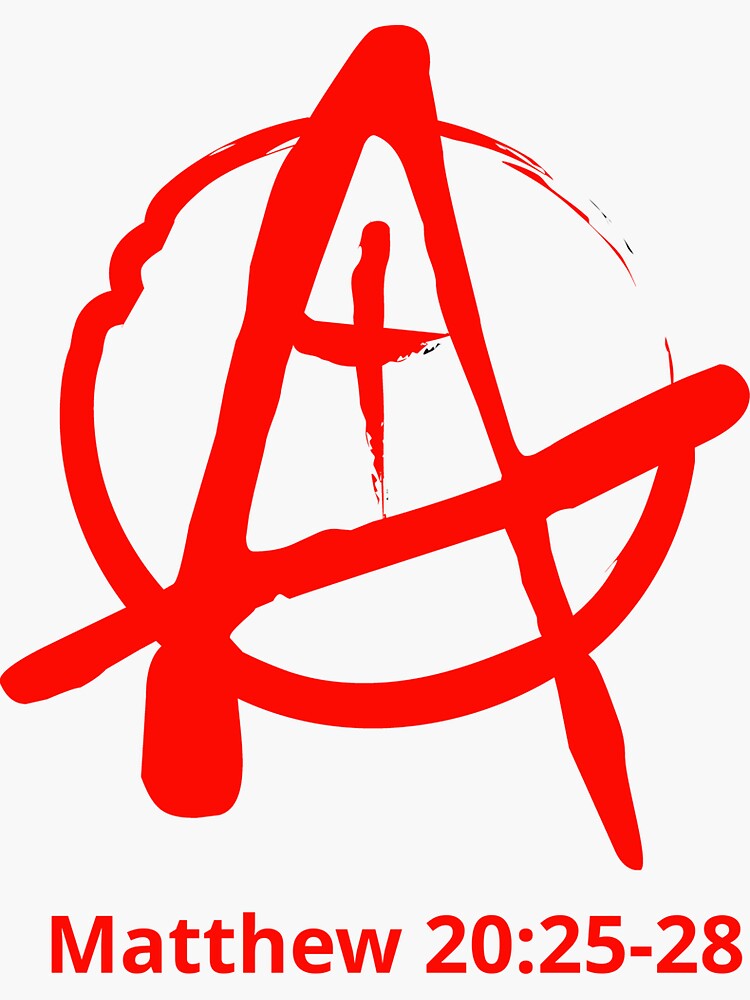 "Christian Anarchist Logo" Sticker for Sale by agwingate | Redbubble