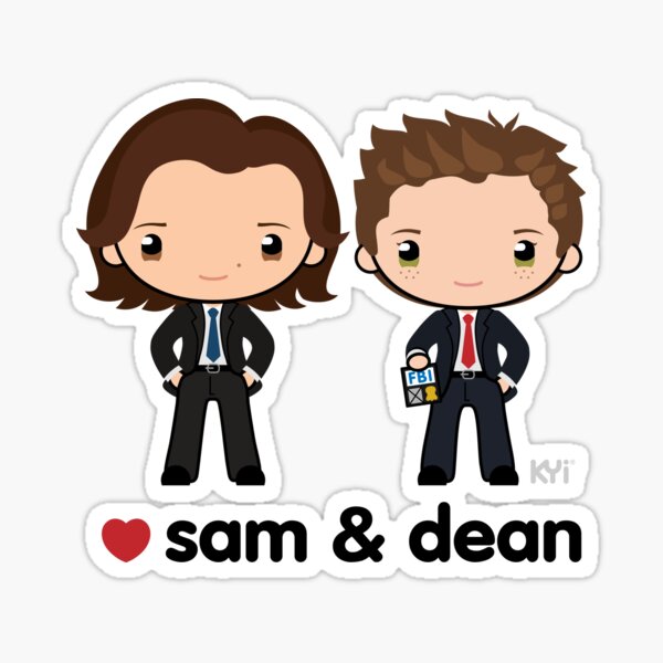 "Love Sam & Dean - Supernatural" Sticker by KY-i | Redbubble