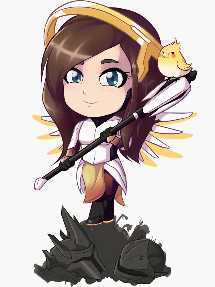 "Chibi Angel" Sticker for Sale by Shamserg | Redbubble