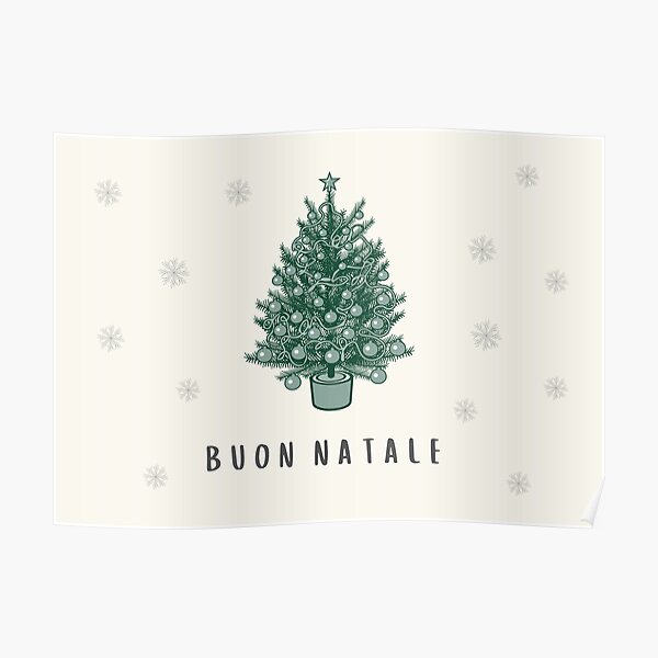 "Buon Natale (Merry Christmas in Italian) Christmas tree (biglietto di ...