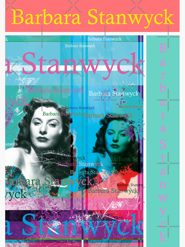"beautiful Barbara Stanwyck portrait, face of the famous American ...