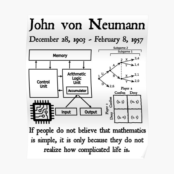 Póster «John von Neumann Matemático Ciencias de la computación Cita de ...