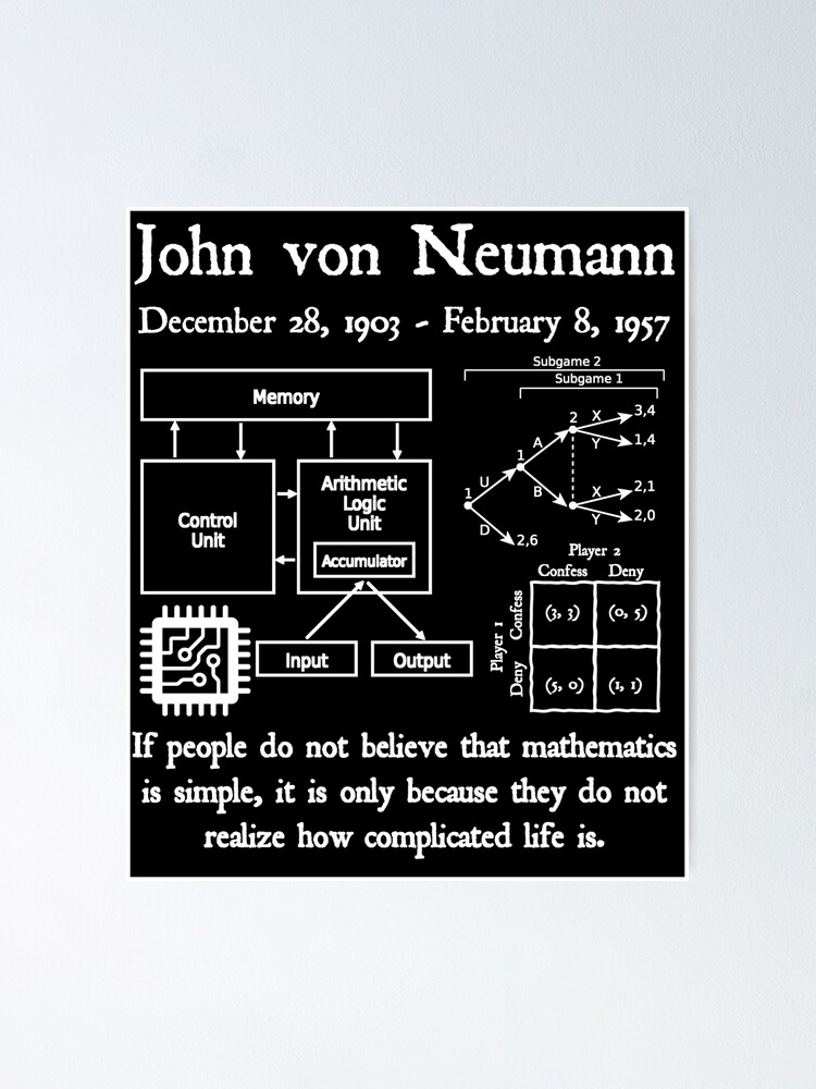 Póster «John von Neumann Matemático Ciencias de la computación ...