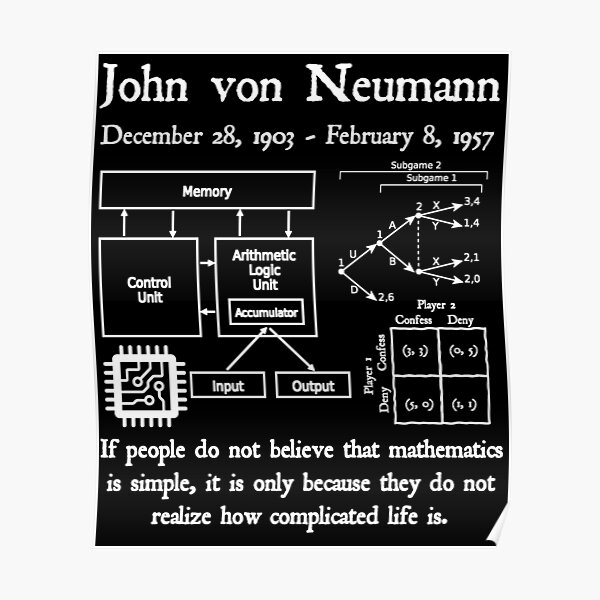 Póster «John von Neumann Matemático Ciencias de la computación ...
