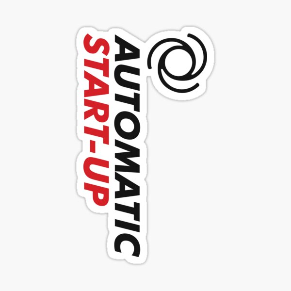 "danger, automatic start-up" Sticker for Sale by Mqyou | Redbubble